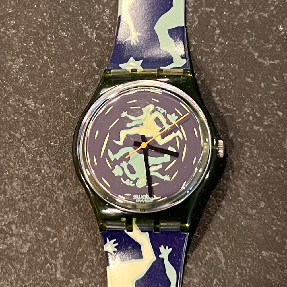 1991 Vintage Swatch Watch, Artist Series, Crash, Gg111 - Gem